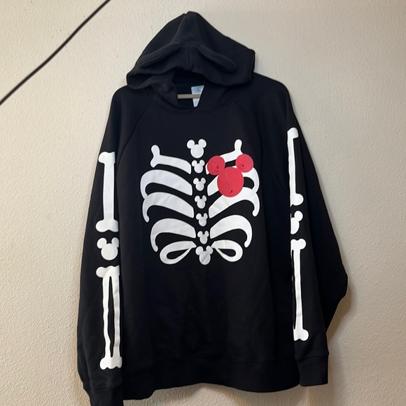 Disney | Shirts | Skeleton Disney Mickey Mouse Ears Hoodie | Poshmark